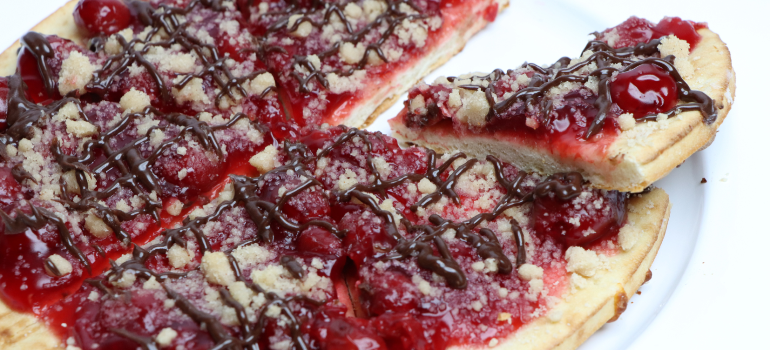 Cherry Chocolate Dessert Pizza - Lawrence Foods